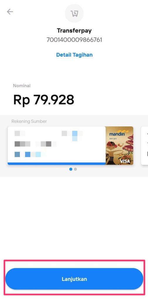 Virtual Account Mandiri mBanking