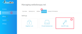 Apa arti Kode EPP untuk transfer domain