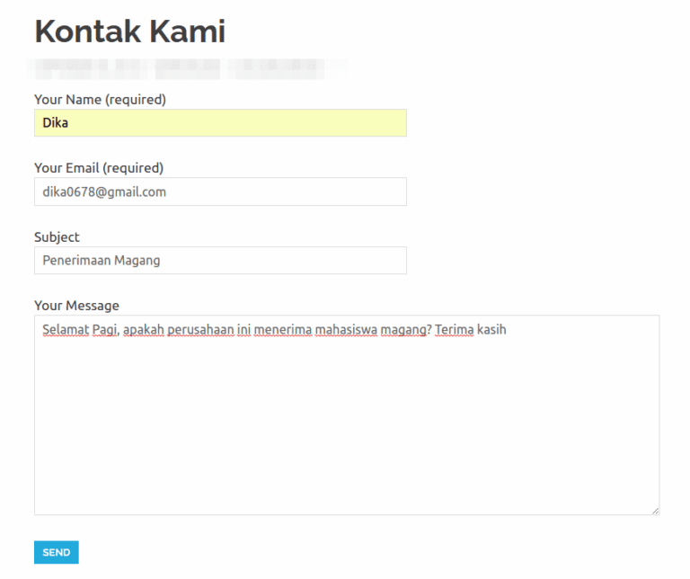 Cara Membuat Kontak Kami di WordPress - DomaiNesia