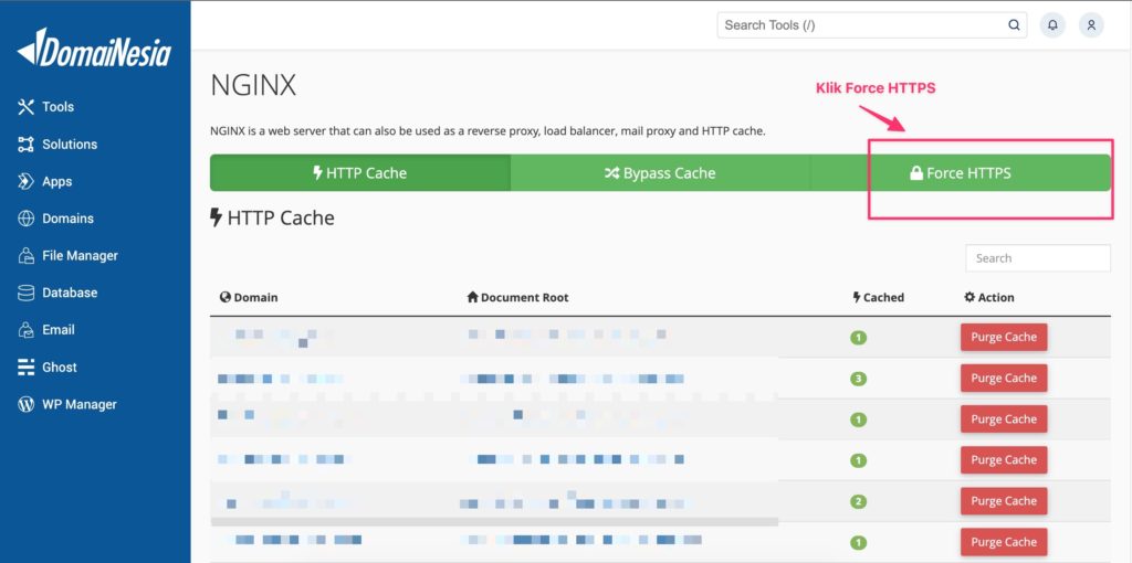Cara Mengarahkan HTTPS Otomatis (Nginx Force HTTPS) - DomaiNesia