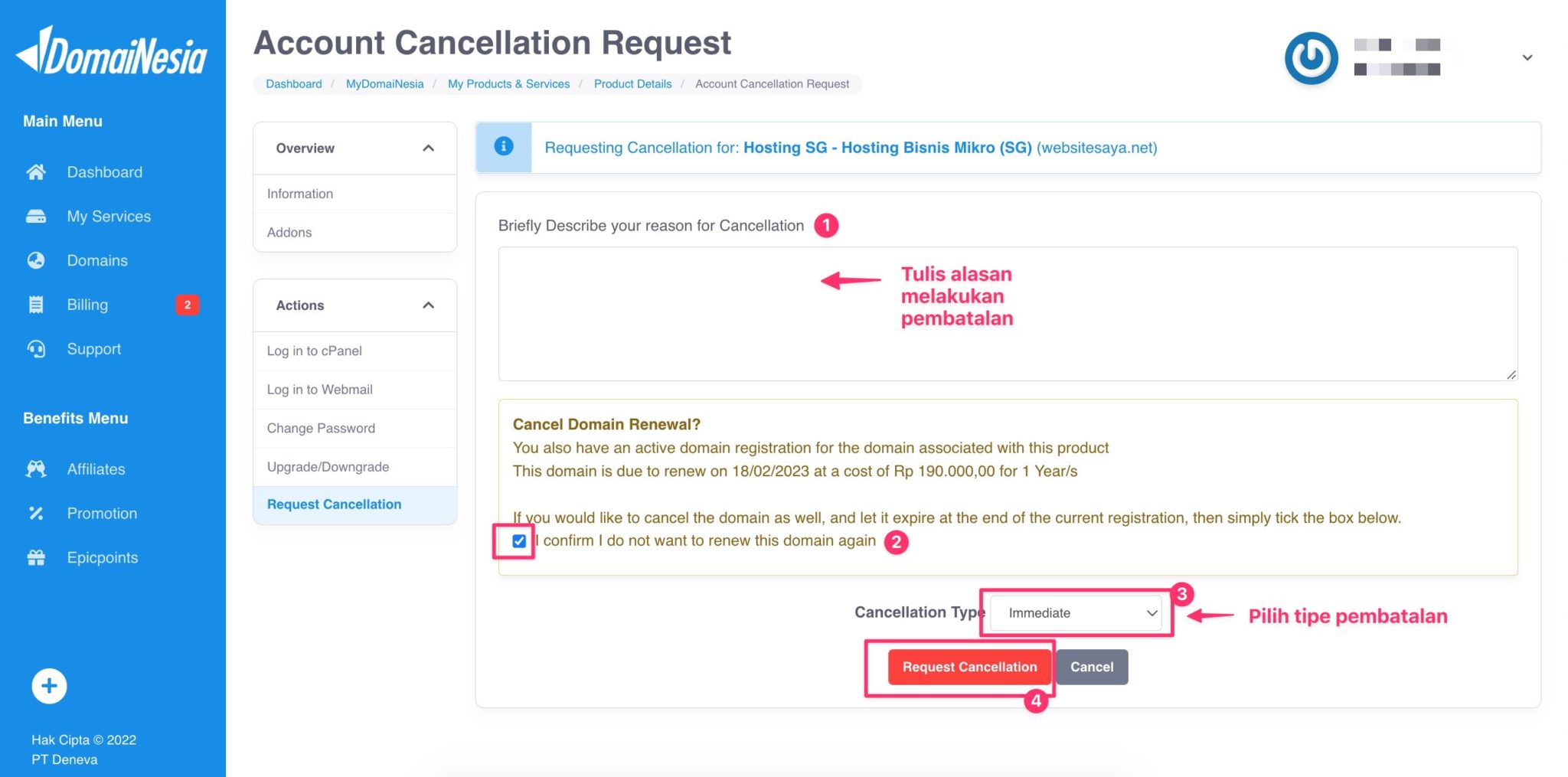 Cara Membatalkan Akun Hosting Terbaik dan Murah