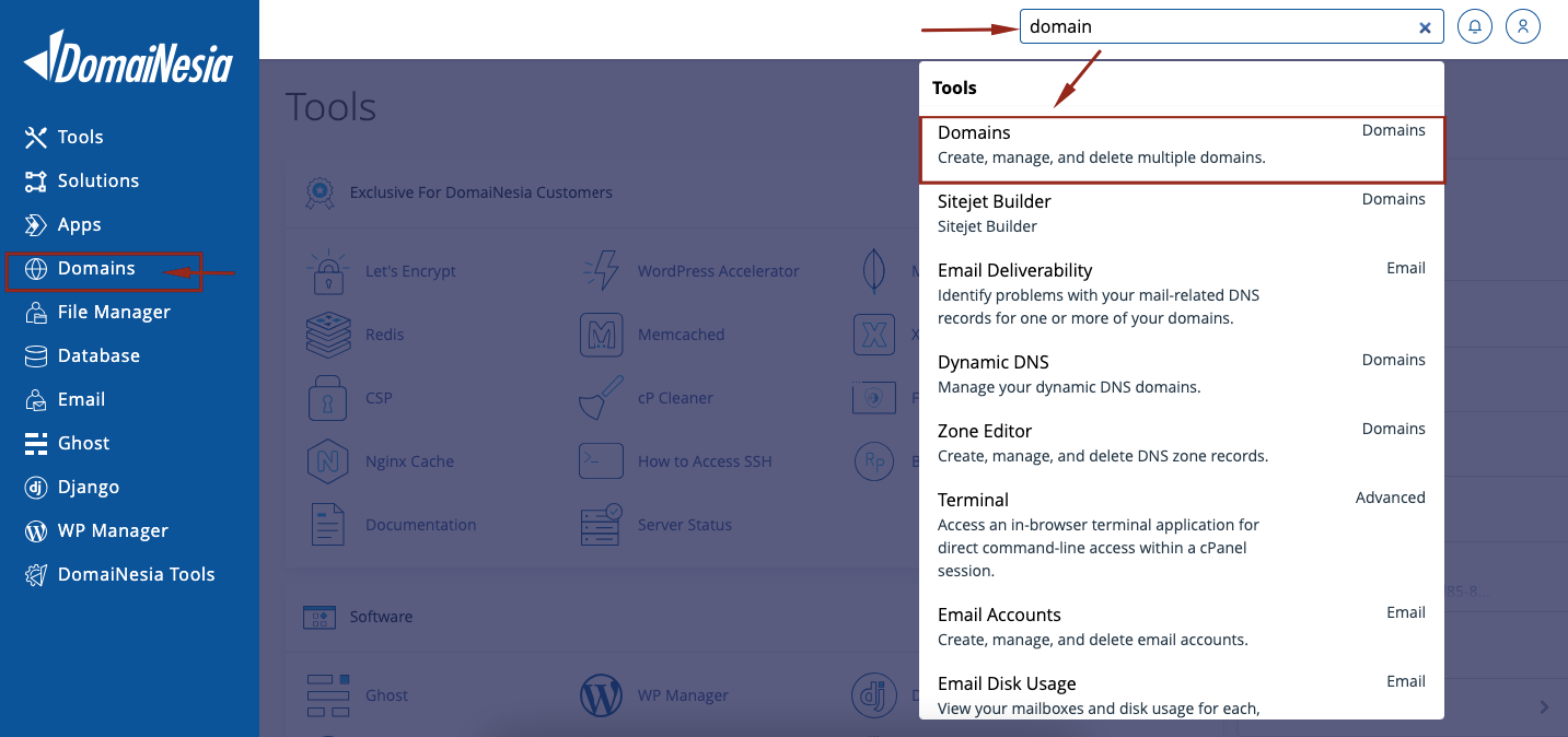Membuat Addon (Domain Tambahan) di cPanel - DomaiNesia