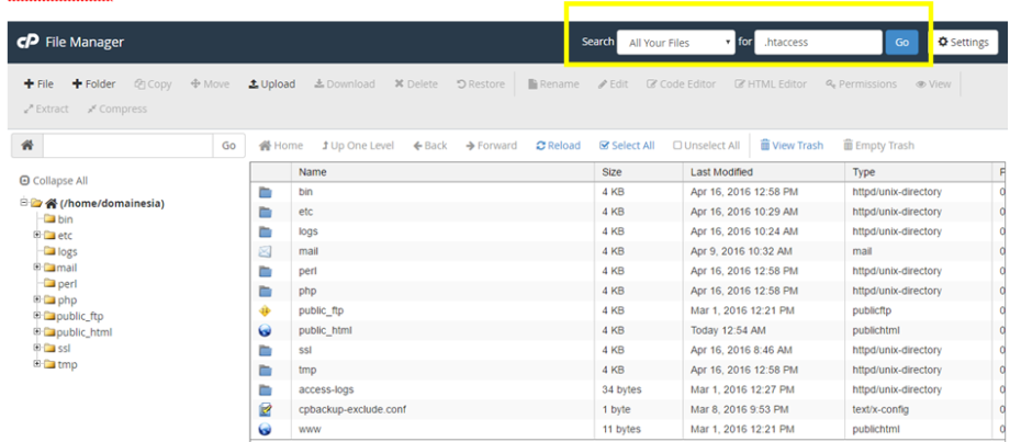Cara Redirect HTTP ke HTTPS melalui .htaccess cPanel