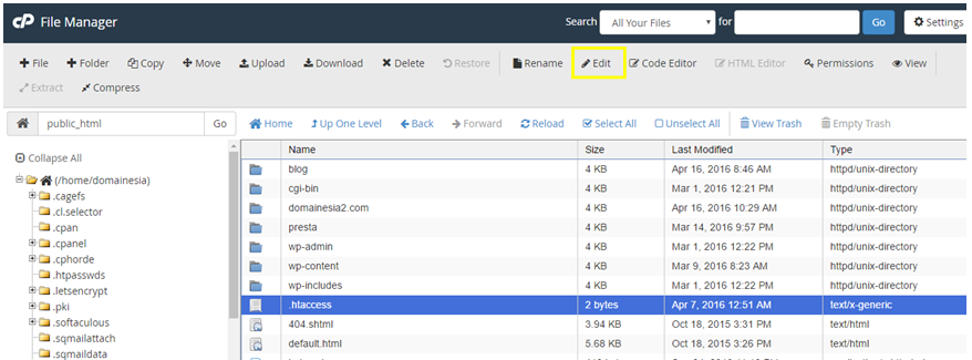 Cara Redirect HTTP ke HTTPS melalui .htaccess cPanel