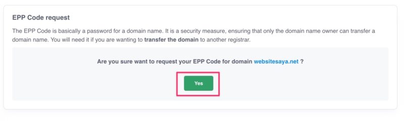 Apa arti Kode EPP untuk transfer domain