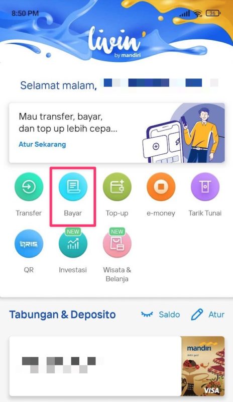 Virtual Account Mandiri mBanking