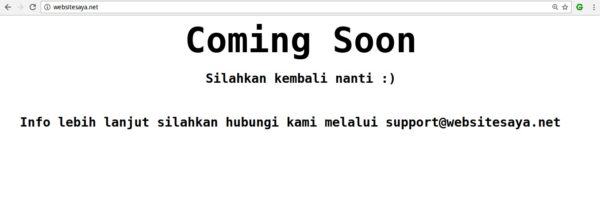 Cara Membuat Halaman Coming Soon Tanpa Koding