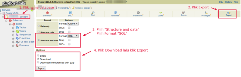 Panduan Cara Import Postgresql Pada Cpanel Hosting