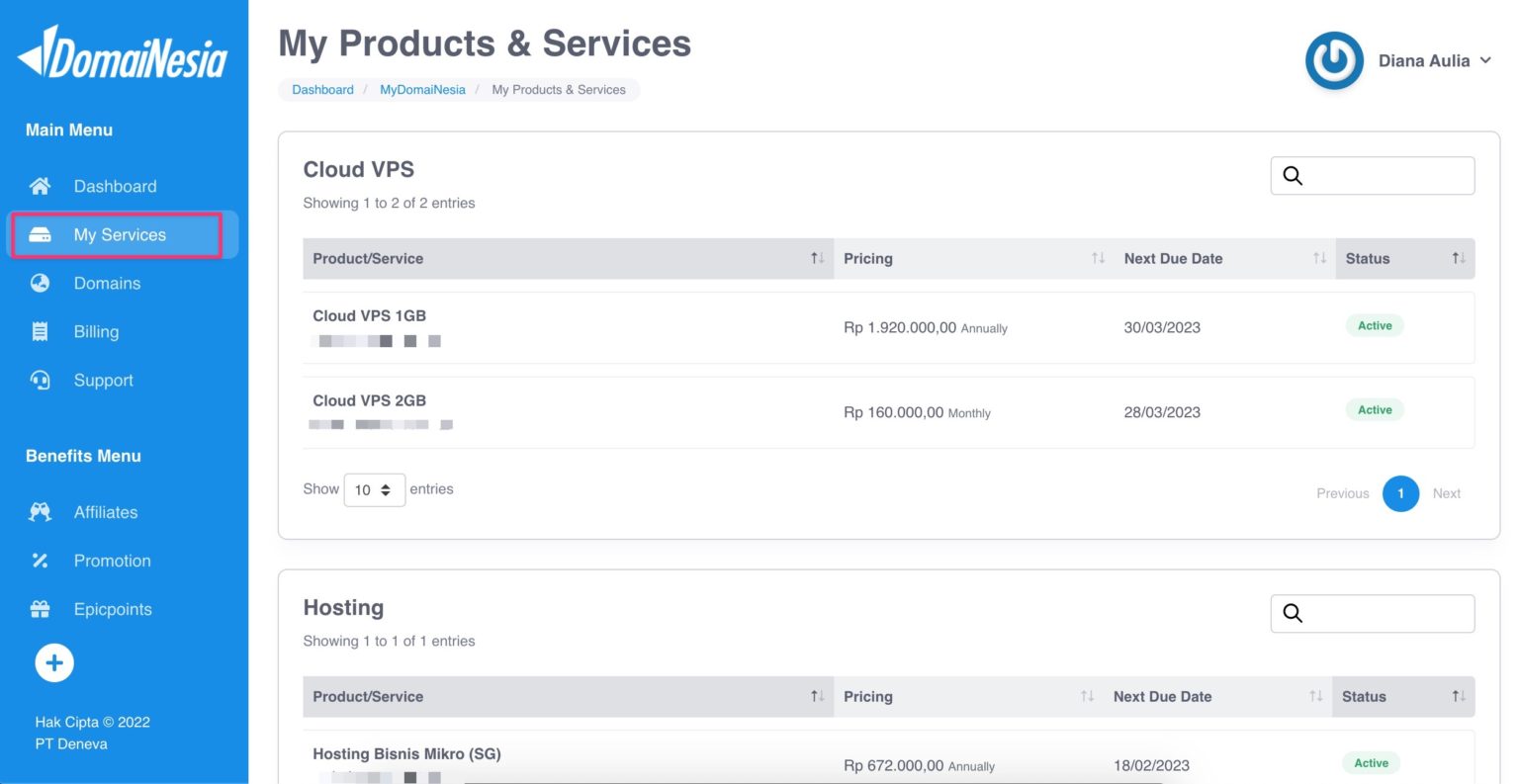 Mengenal MyDomaiNesia (Client Area DomaiNesia)