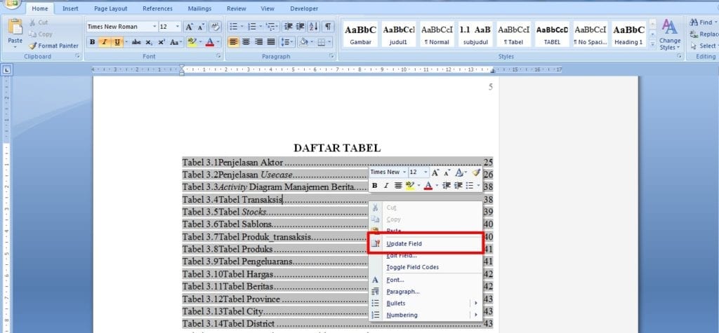 10+ Cara Membuat Daftar Isi di Word Otomatis Mudah