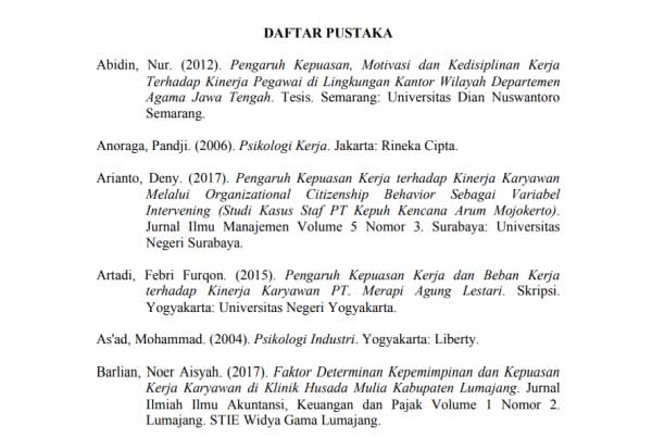 10 Cara dan contoh Menulis Daftar Pustaka Untuk Karya Ilmiah