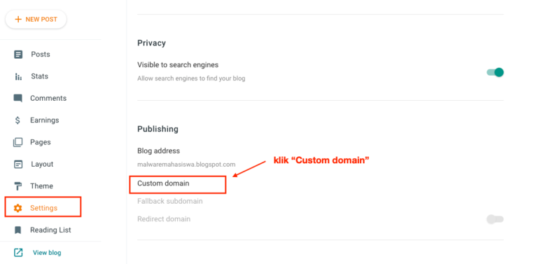 Cara Custom Domain ke Blogger dengan Mudah (Manual)