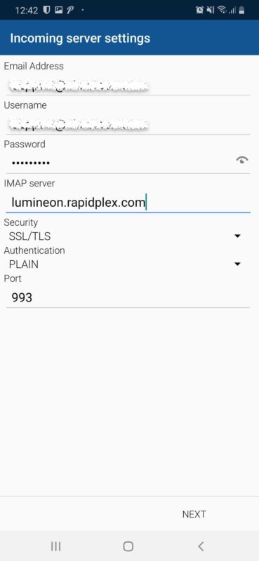 Cara Setting Email di BlueMail Android Mudah - DomaiNesia