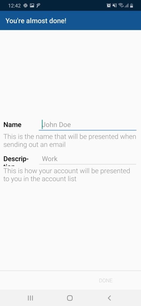 Cara Setting Email di BlueMail Android Mudah - DomaiNesia