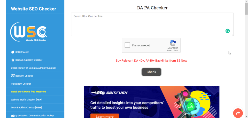 Panduan Cara Cek DA PA Banyak Website