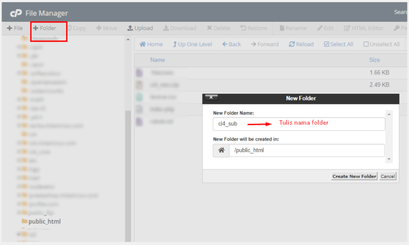 Cara Upload Codeigniter 4 ke Subdomain dan Addon Domain- DomaiNesia