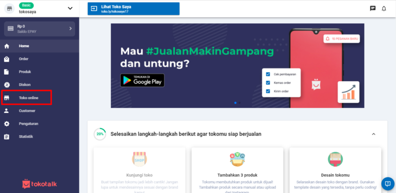 Cara Custom Domain ke TokoTalk - DomaiNesia