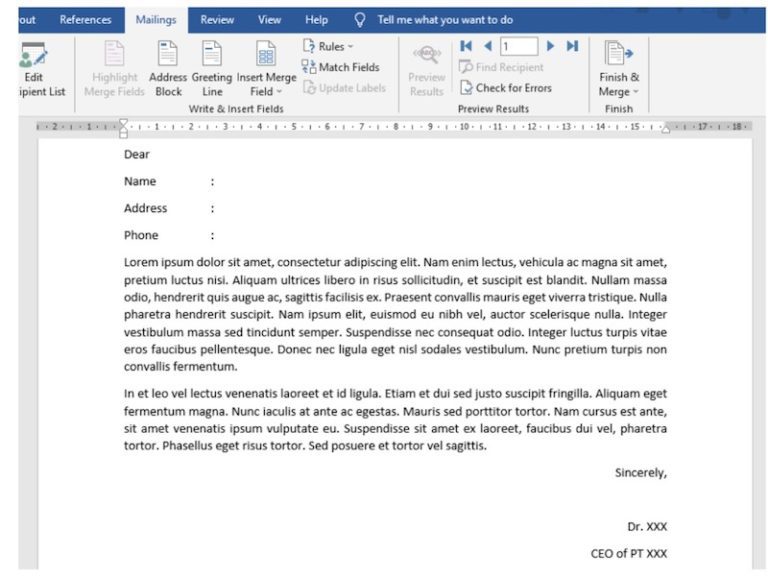Mail Merge: Definisi, Fungsi, Contoh, dan Cara Pembuatan