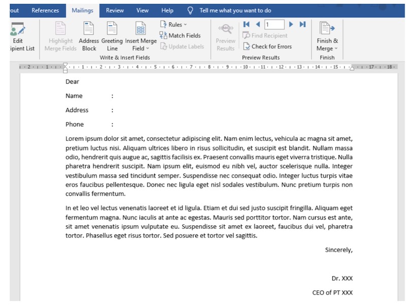 Mail Merge: Definisi, Fungsi, Contoh, dan Cara Pembuatan