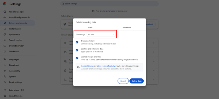 Clear Cache Chrome untuk Website Cepat