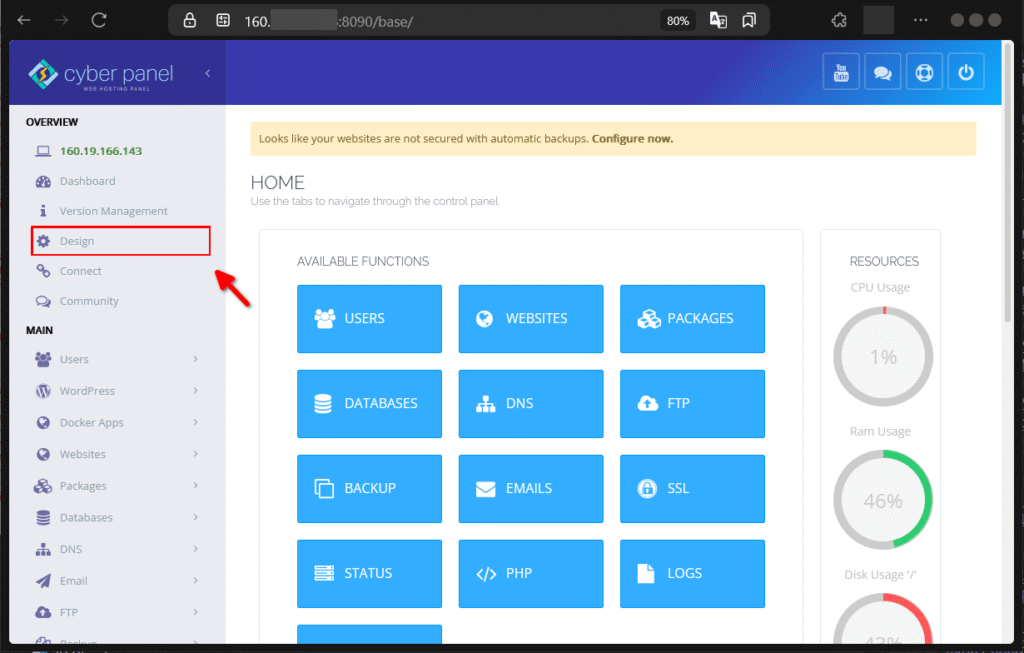 Cara Mengubah Desain Dashboard CyberPanel di Cloud VPS