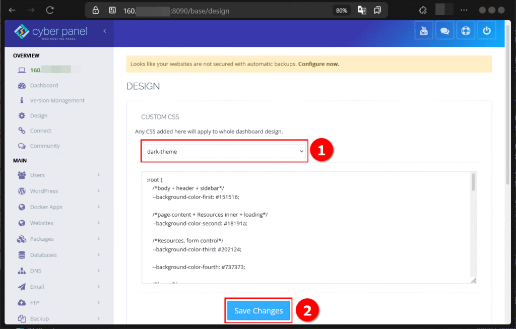 Cara Mengubah Desain Dashboard CyberPanel di Cloud VPS