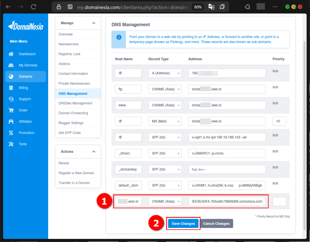 Daftar ZeroSSL dan Koneksikan ke Domain di MyDomaiNesia