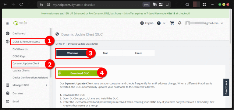 Cara Koneksi Dynamic DNS No-IP Pada IP Publik Windows OS