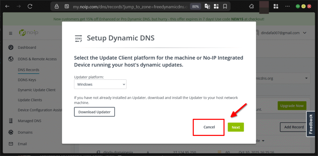 Cara Koneksi Dynamic DNS No-IP Pada IP Publik Windows OS